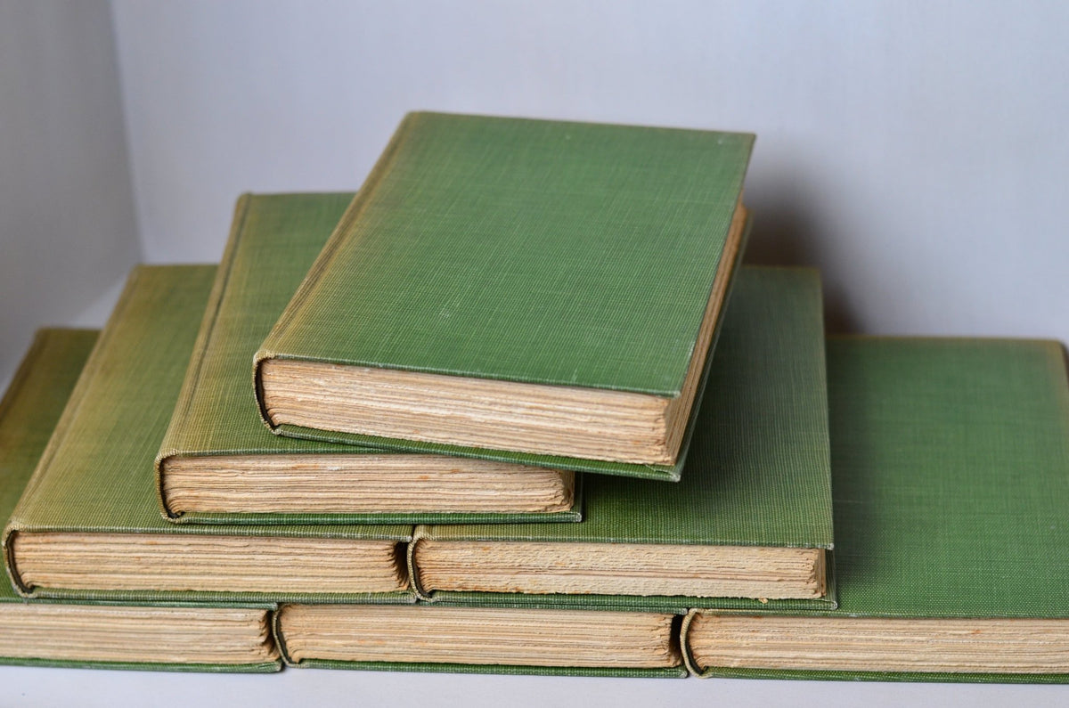 Green Antique Cloth Book Set for Decor | Brookfield Books | Brookfield ...