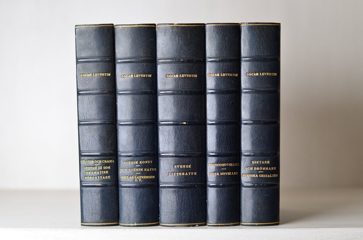 Blue Antique Leather Book Set for Decor | Brookfield Books | Brookfield ...
