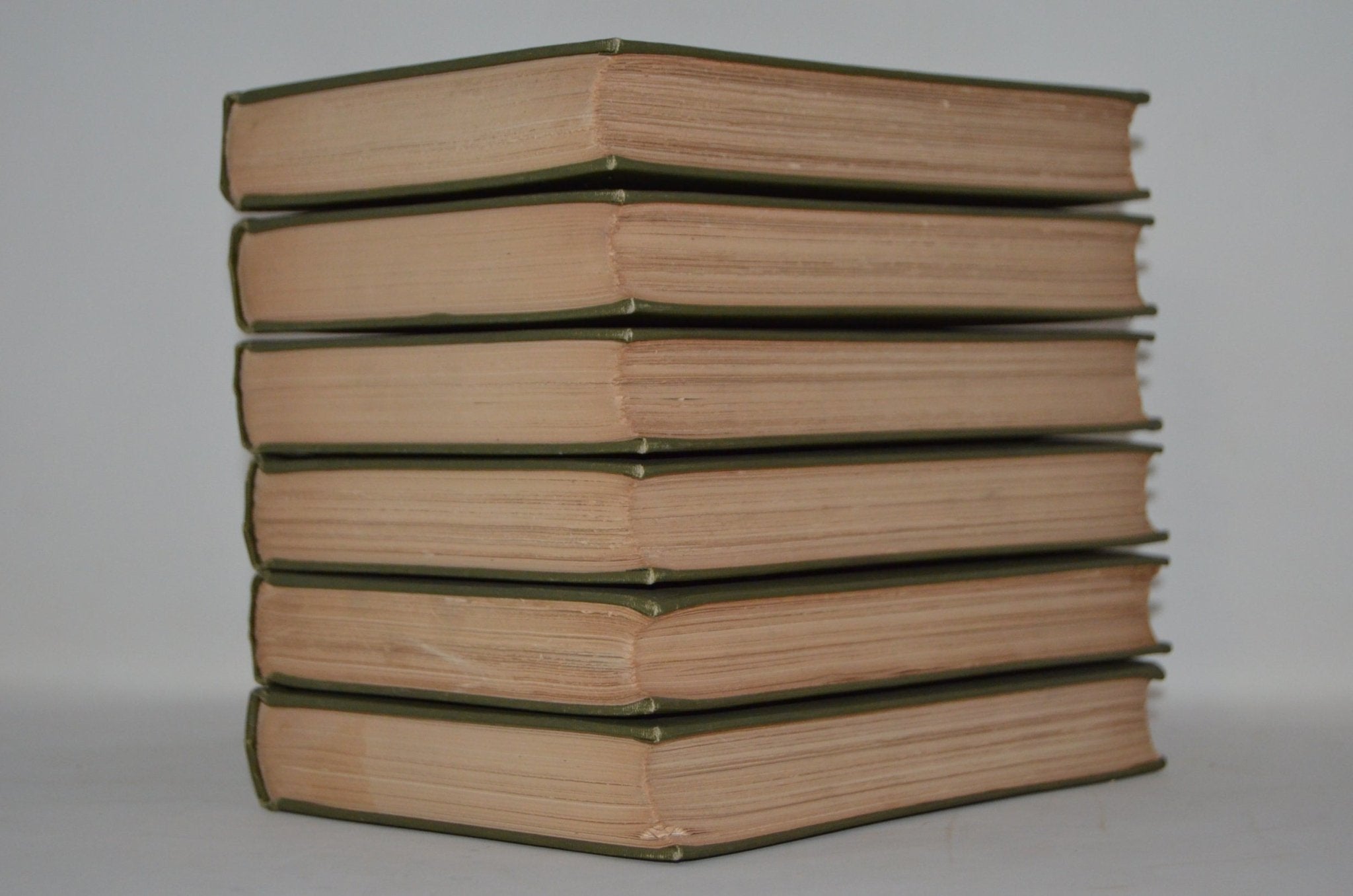 Antique Cloth Bound Book Décor – 15” Green & Gold – James Russell Lowe ...