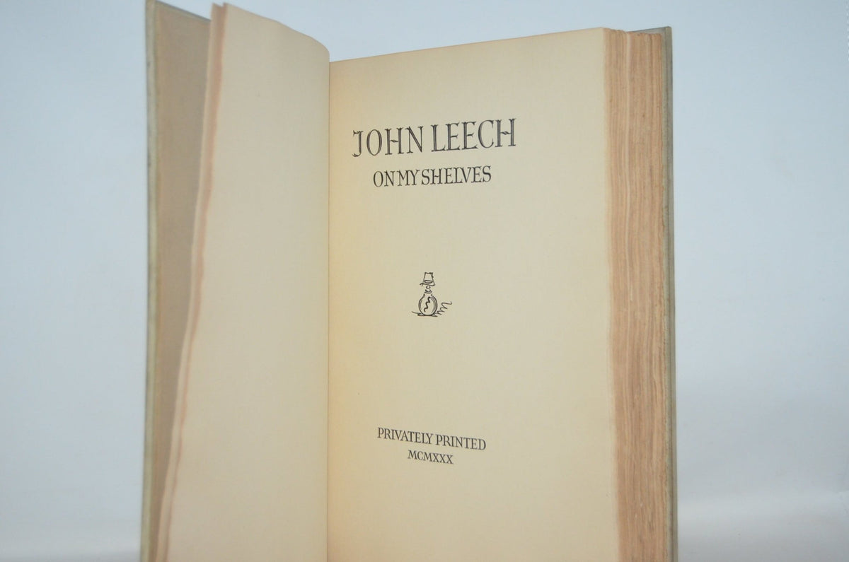 Antique Vellum Bound Oversize Book - Signed John Leech On My Shelves 1 ...
